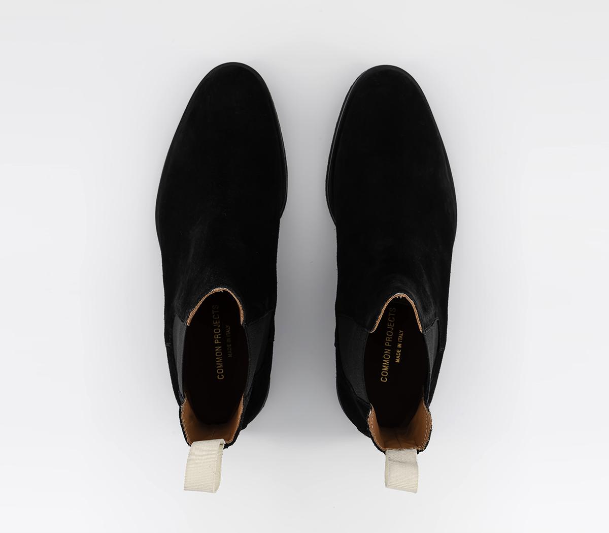 Common Projects Chelsea Boots Black Suede - Men’s Smart Shoes