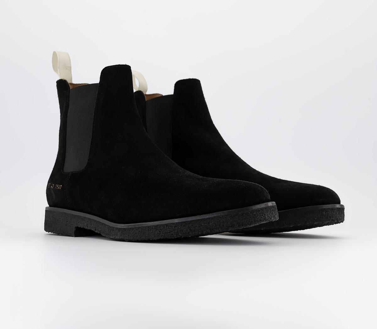 Common Projects Chelsea Boots Black Suede - Men’s Smart Shoes