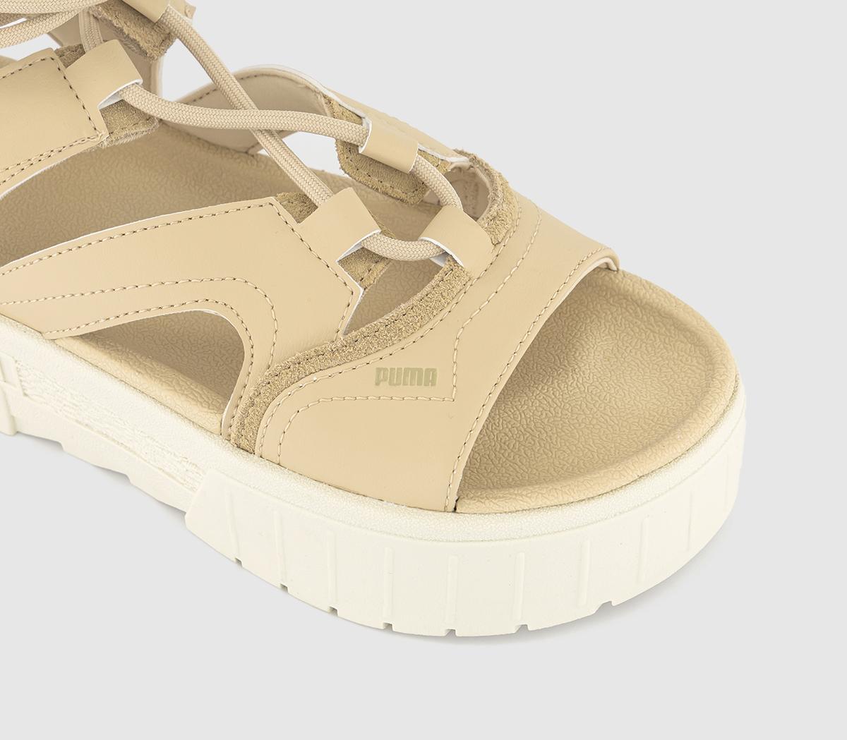 PUMA Mayze Sandal Laces Granola Frosted Ivory - Women’s Summer Shoes