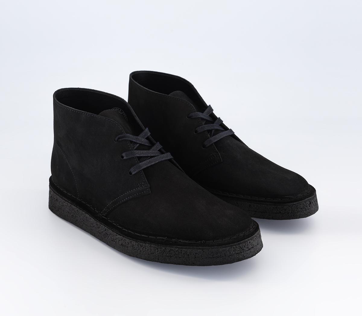Clarks Originals Clarks Originals Mens Desert Coal Boots Black Suede ...