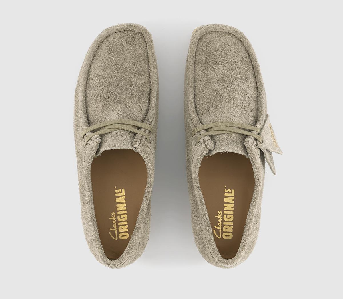 Clarks Originals Clarks Originals Mens Wallabees Pale Grey Suede - Men ...