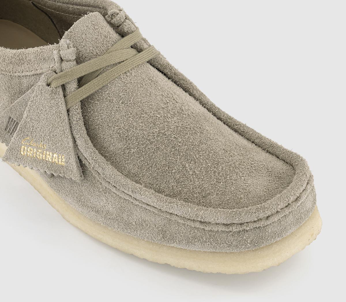 Clarks Originals Clarks Originals Mens Wallabees Pale Grey Suede - Men ...