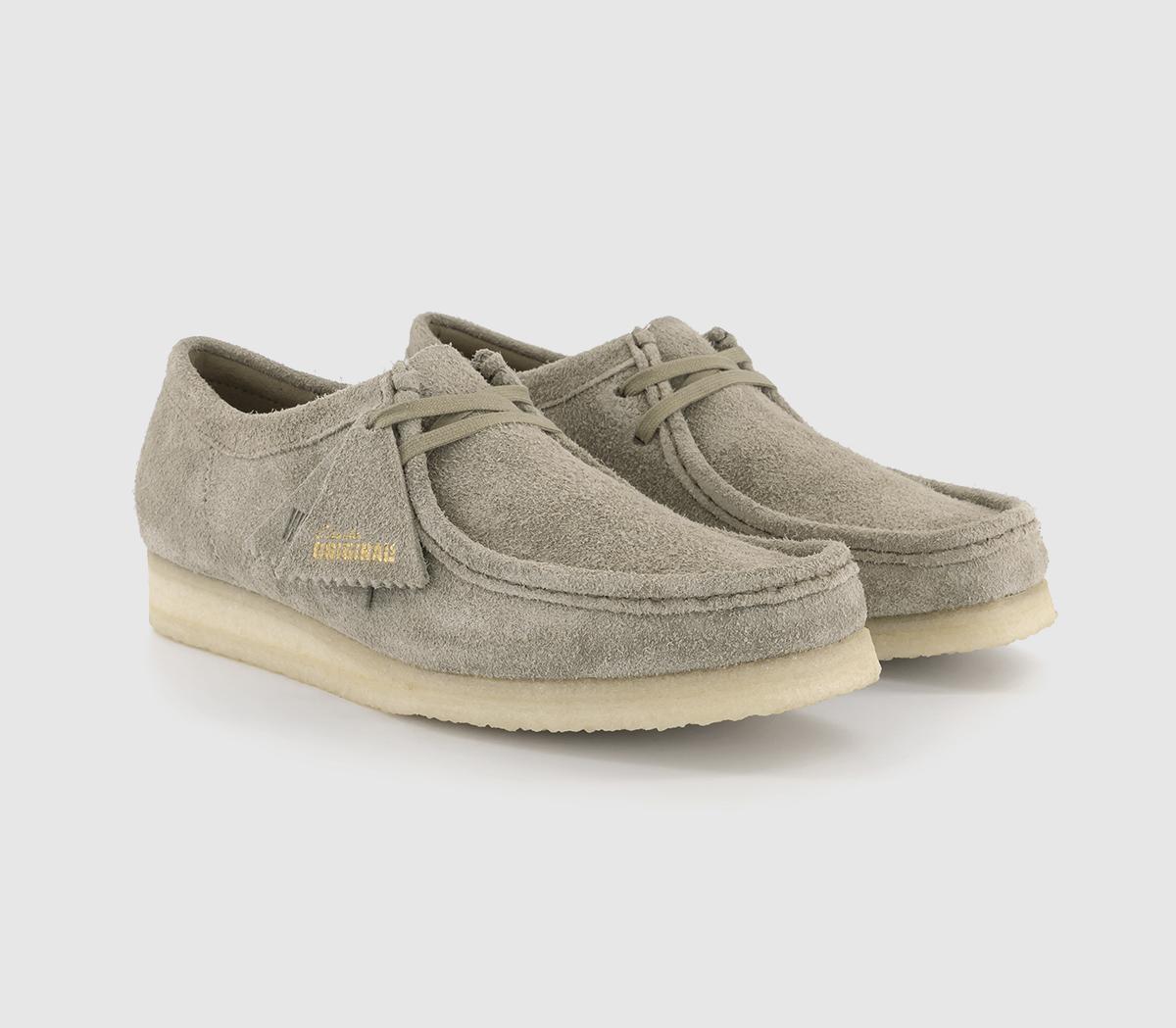 Clarks Originals Clarks Originals Mens Wallabees Pale Grey Suede - Men ...