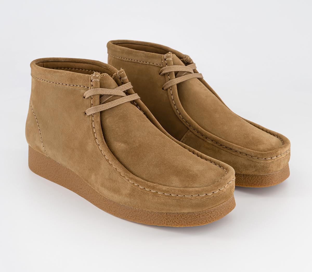 Clarks Wallabee Evo Boots Dark Sand Suede - Men's Casual Shoes