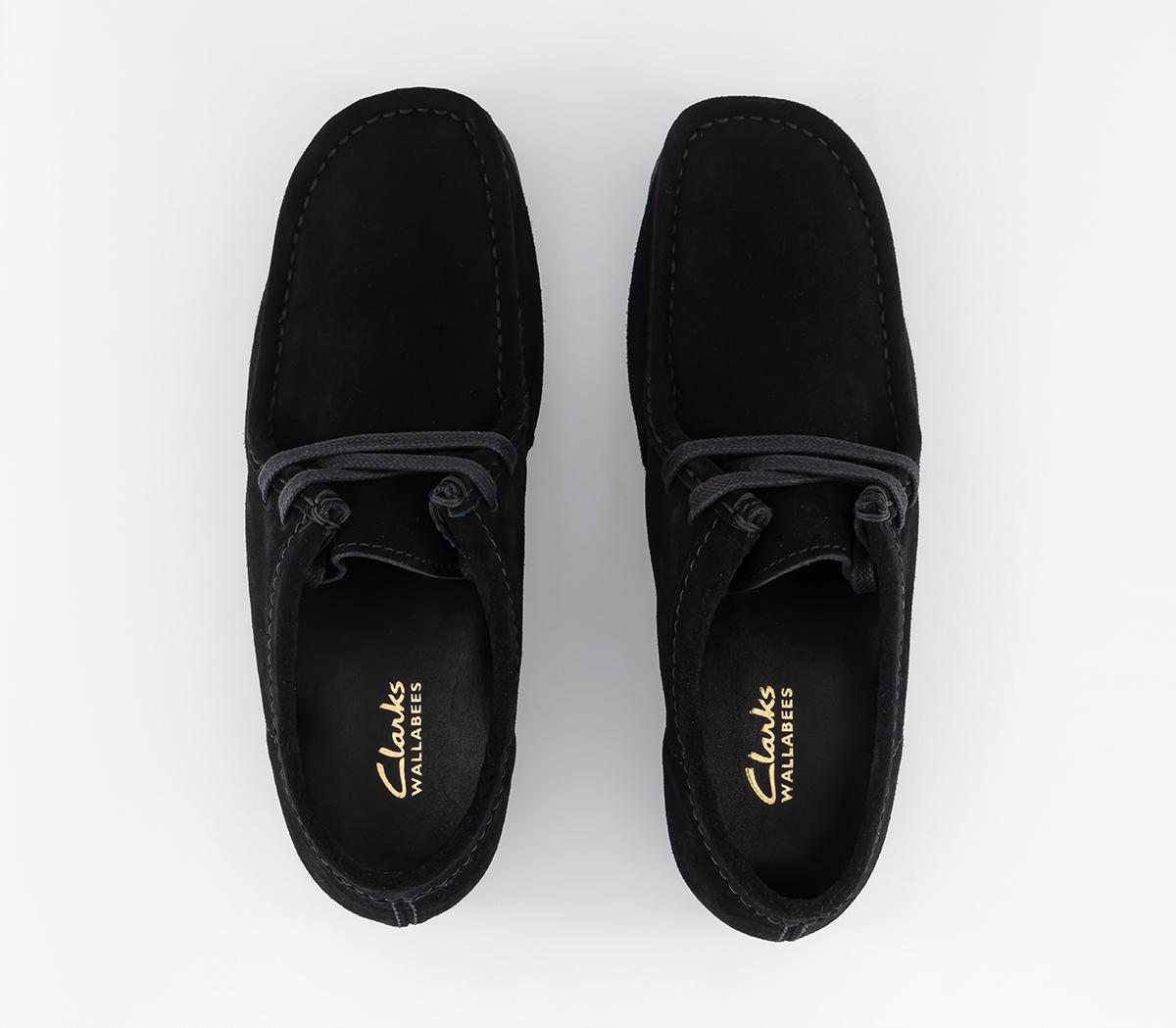 Clarks Boots & Shoes Wallabee Evo Black Suede - Men's Casual Shoes