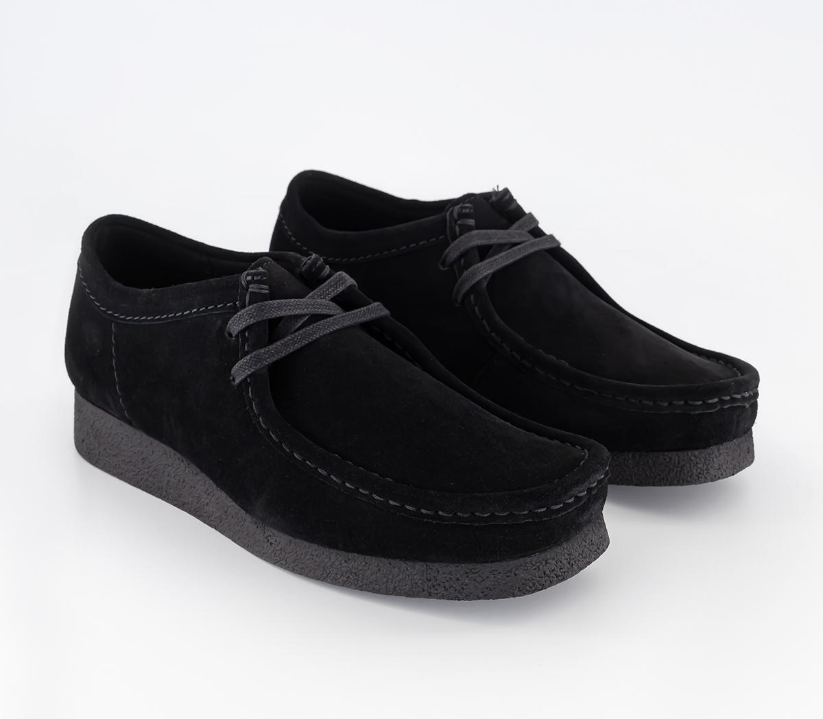 Clarks Boots & Shoes Wallabee Evo Black Suede - Men's Casual Shoes