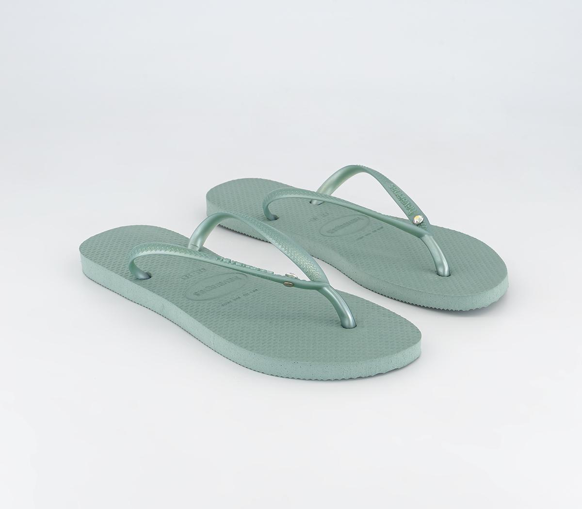 Havaianas Slim Crystal Sw II Flip Flops Clay - Holiday Shop