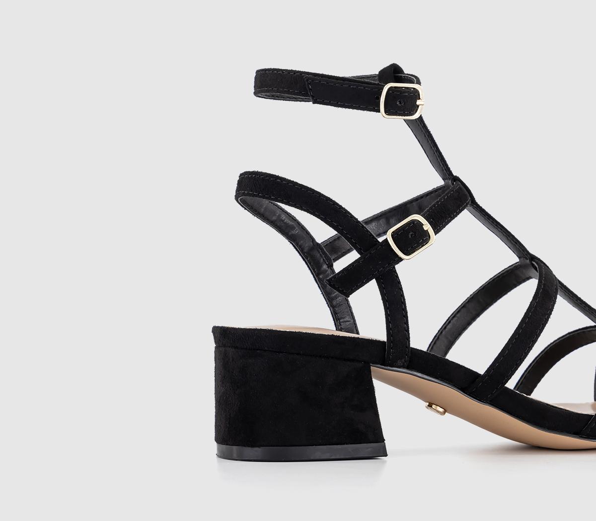 OFFICE Marissa Caged Block Heels Black - Mid Heels