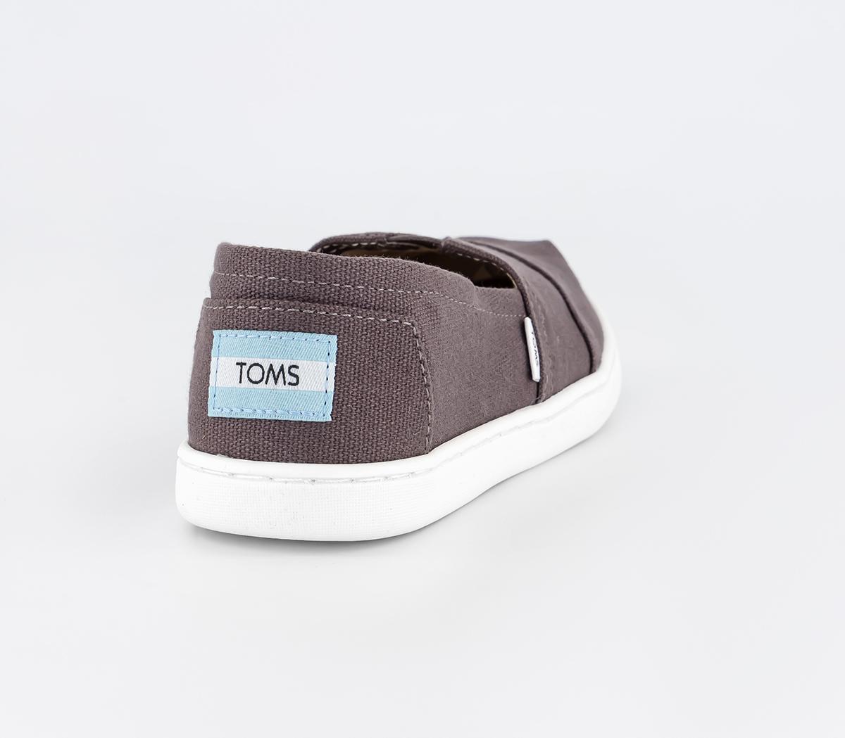 TOMS Toms Alpargata Youth Slip Ons Grey - Unisex