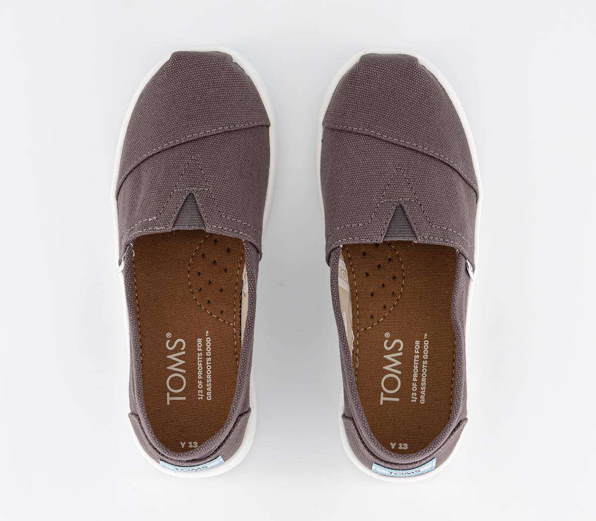 TOMS Toms Alpargata Youth Slip Ons Grey - Unisex