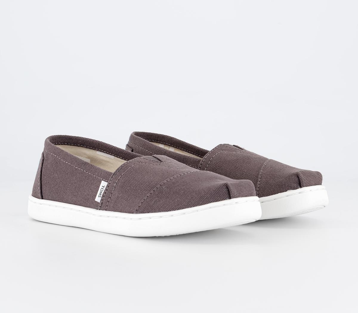 TOMS Toms Alpargata Youth Slip Ons Grey - Unisex