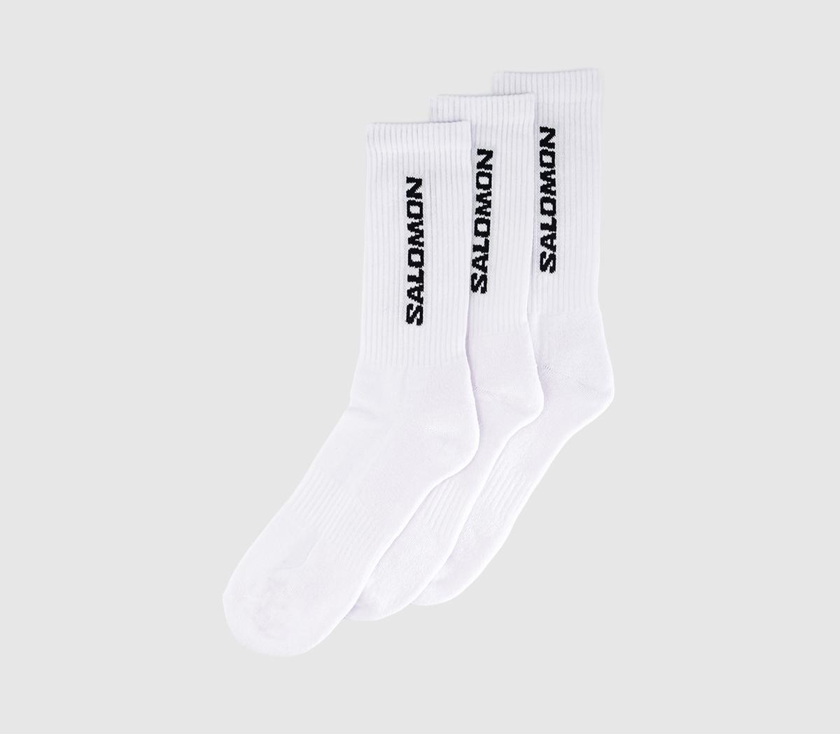 Click here for Salomon Everyday Crew 3 Pack Socks White White Whi... prices