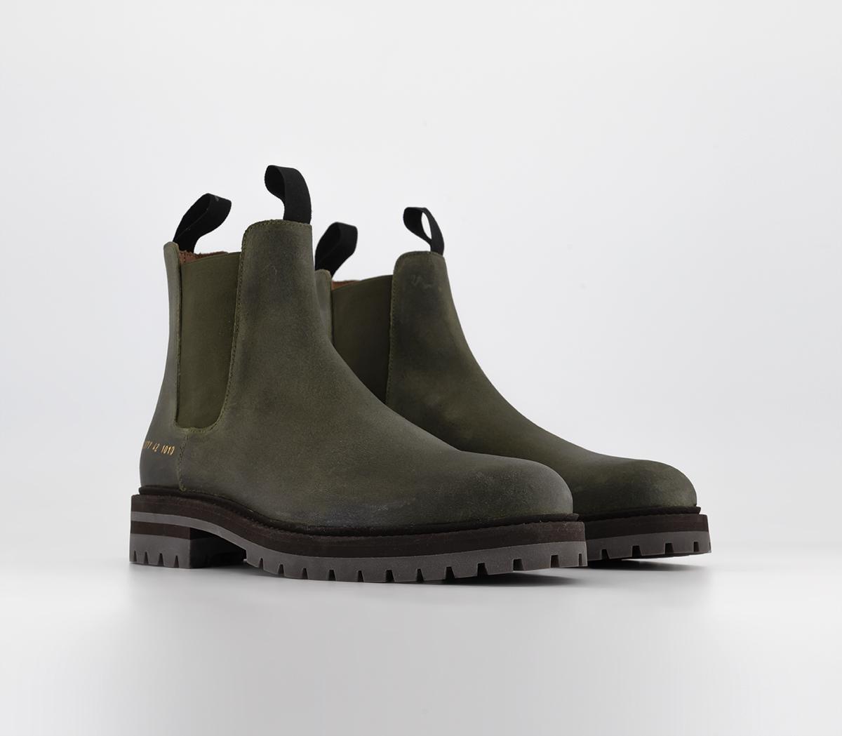 Common Projects Chelsea Boots Olive - Men’s Boots
