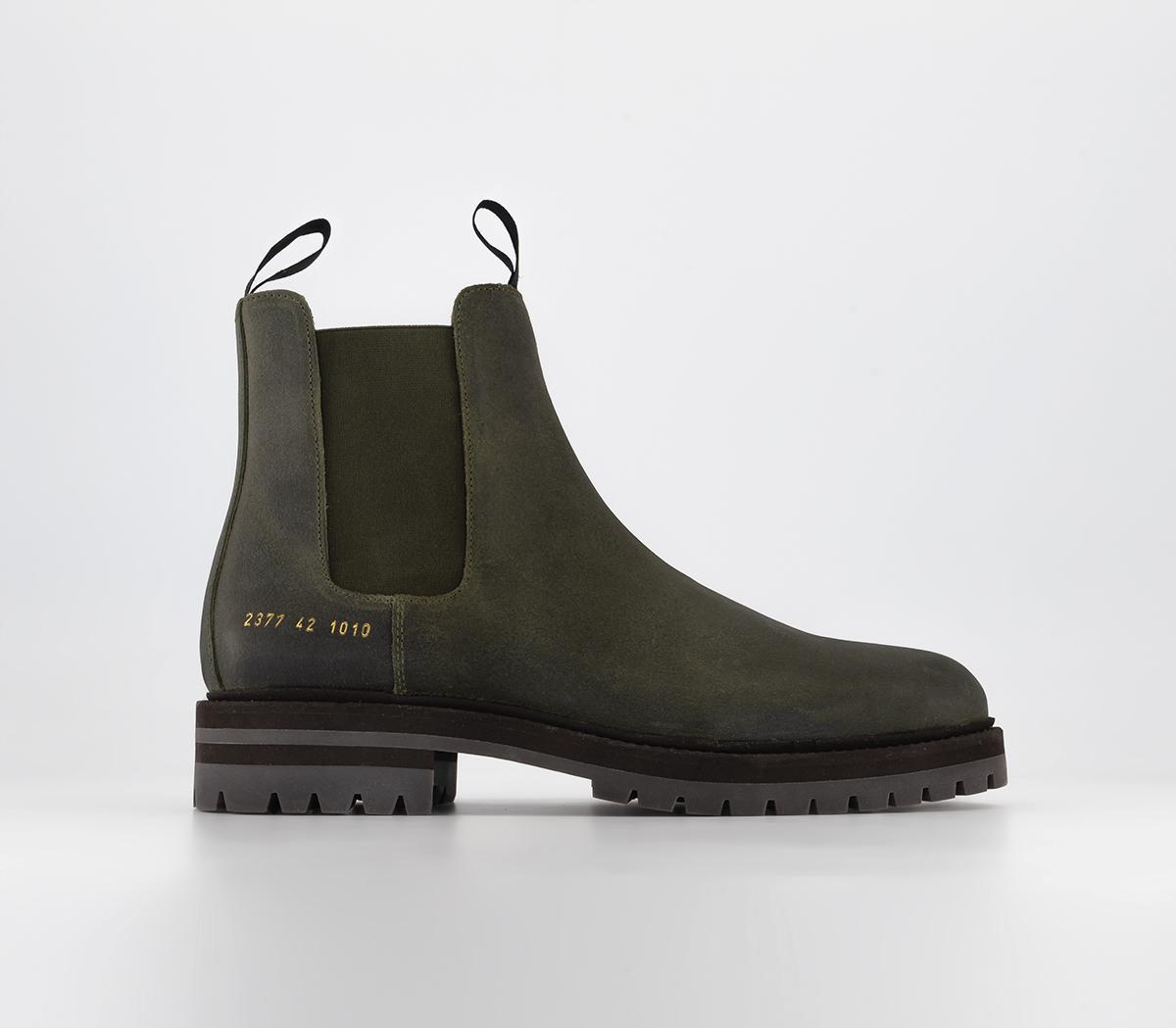 Common Projects Chelsea Boots Olive - Men’s Boots