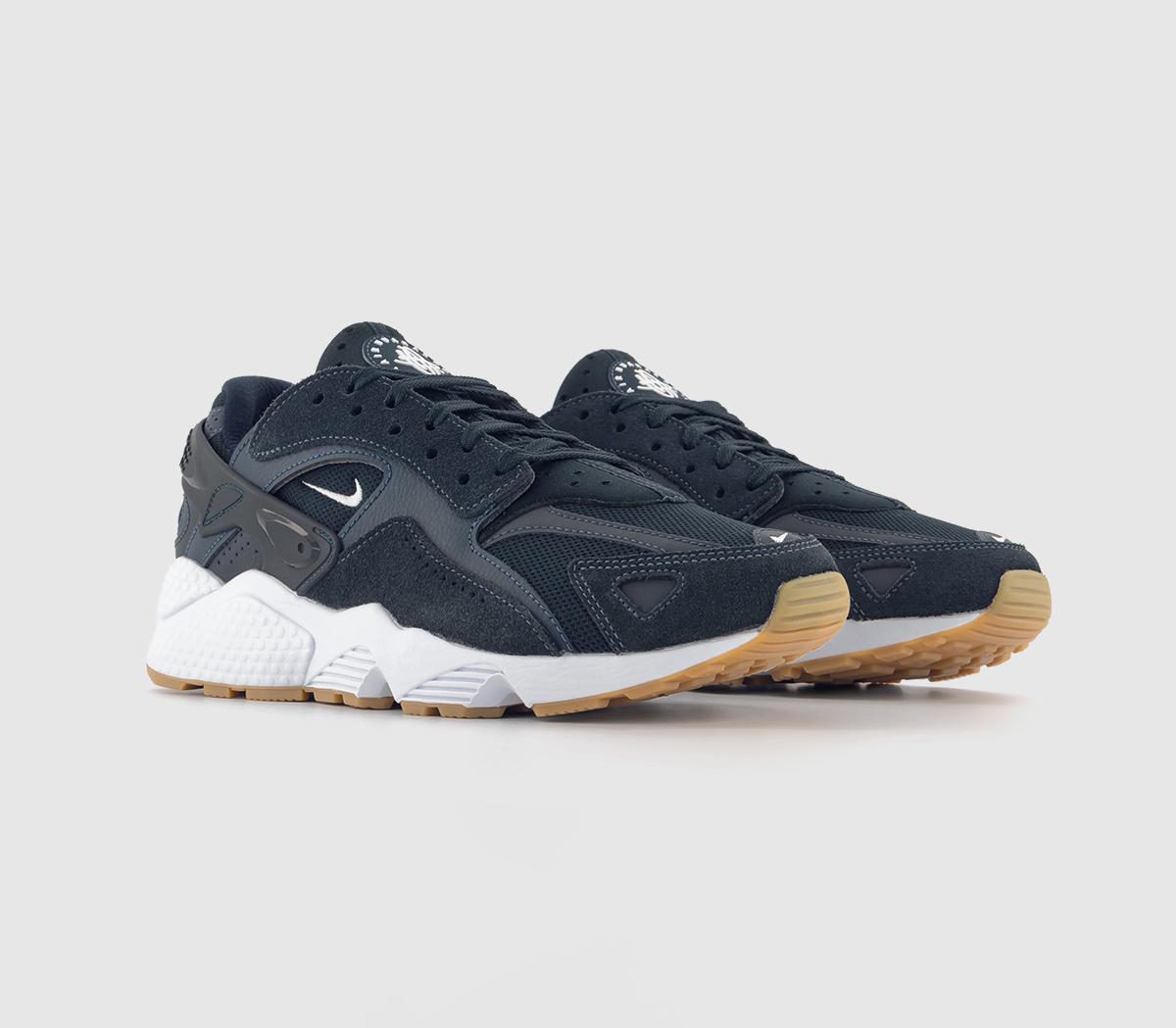 Nike Nike Air Huarache Runner Trainers Dark Obsidian White Obsidian ...