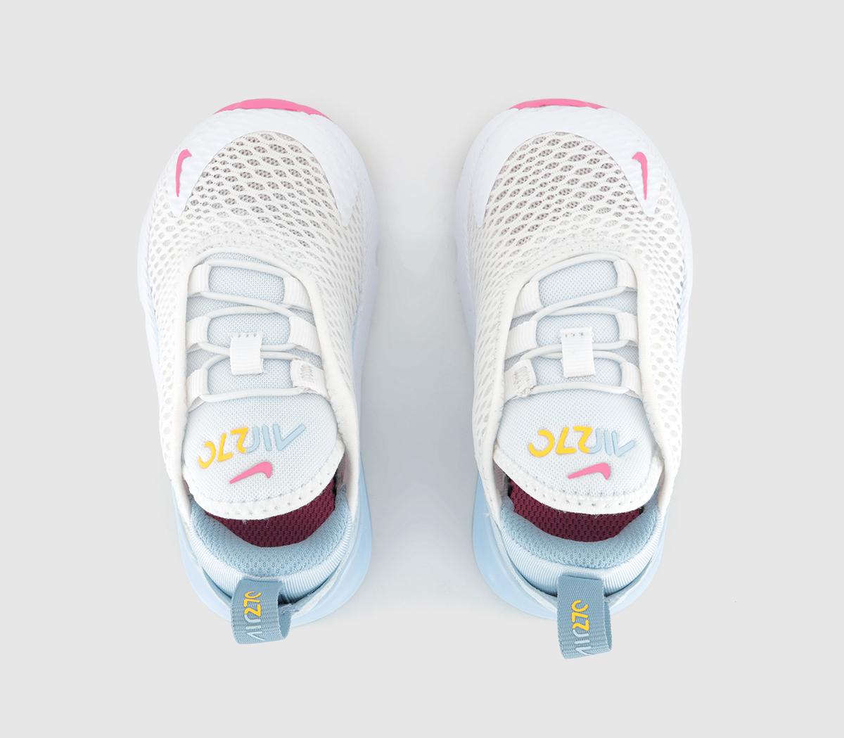 Nike Air Max 270 Toddler White Pinksicle Blue Tint Light Armory Blue ...