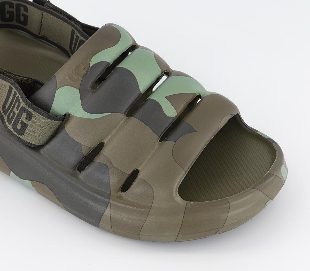 UGG Sport Yeah Camopop Sliders Moss Green - Men’s Sandals