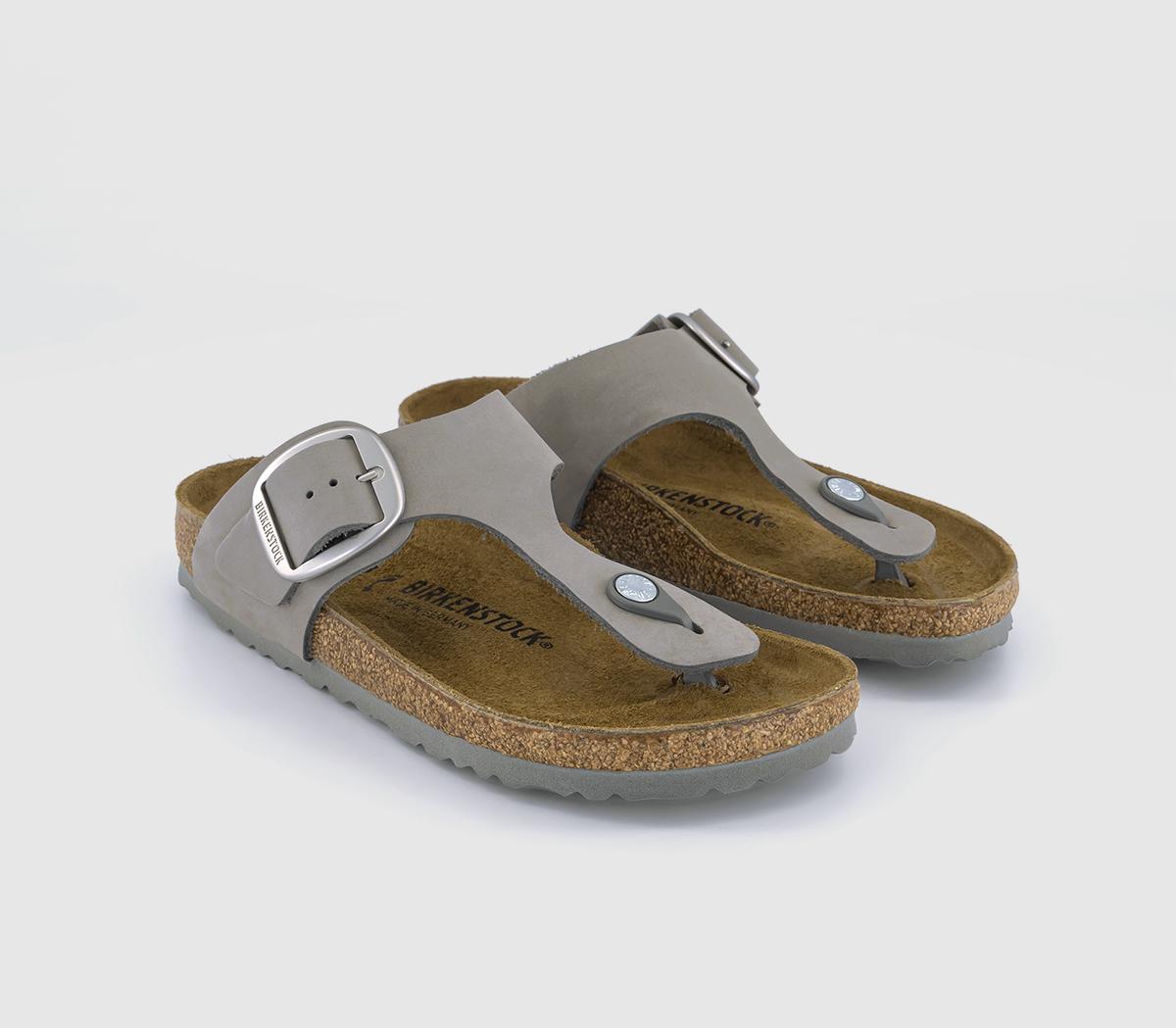 BIRKENSTOCK Gizeh Big Buckle Sandals Dove Grey - Flat Shoes for Women