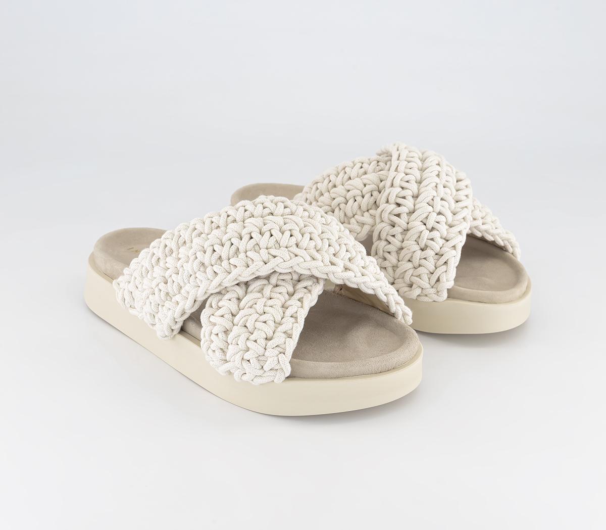 INUIKII Woven Sliders White - Women’s Sliders