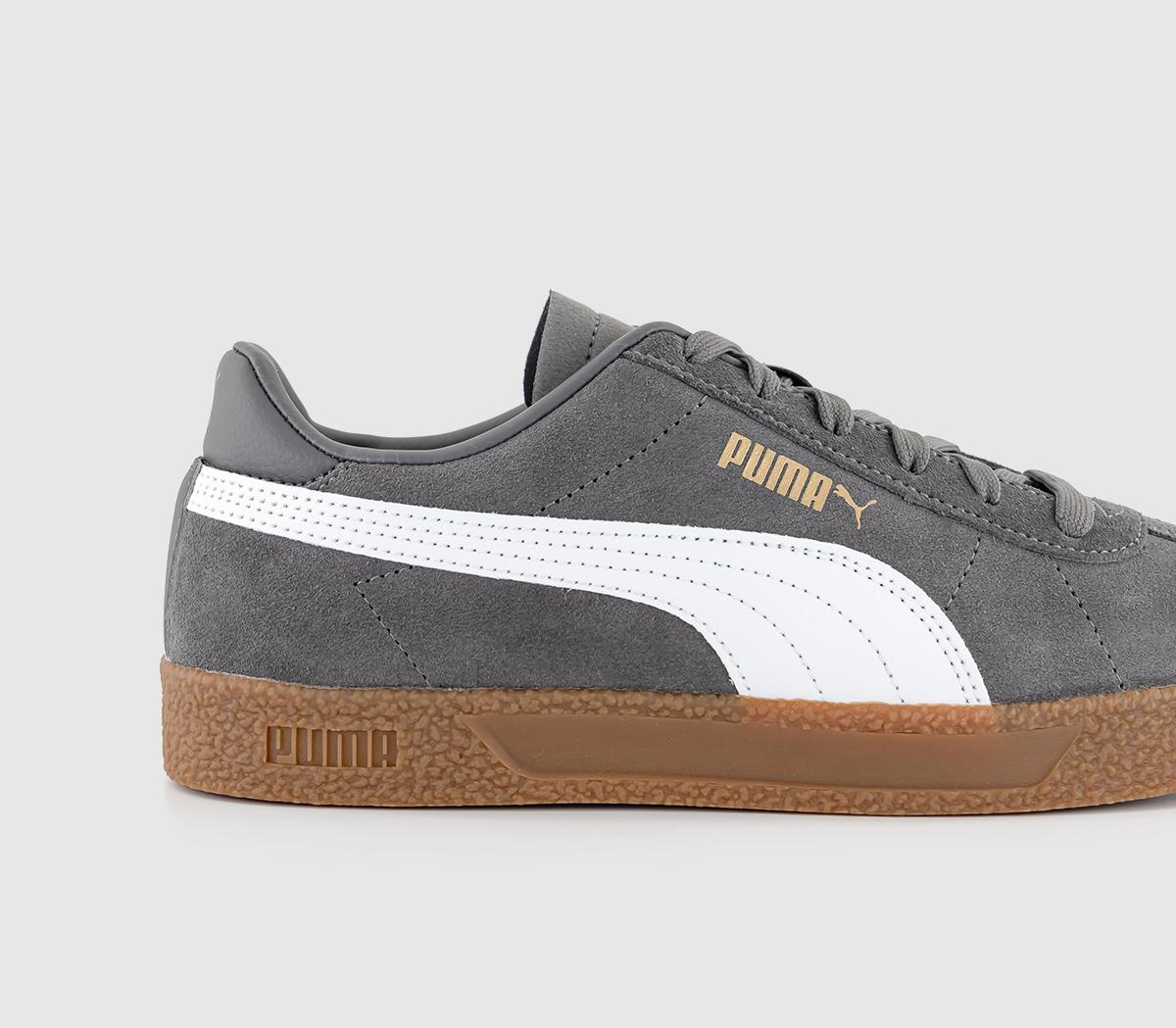 PUMA Puma Club Trainers Cool Dark Grey White Gold - Unisex Sports
