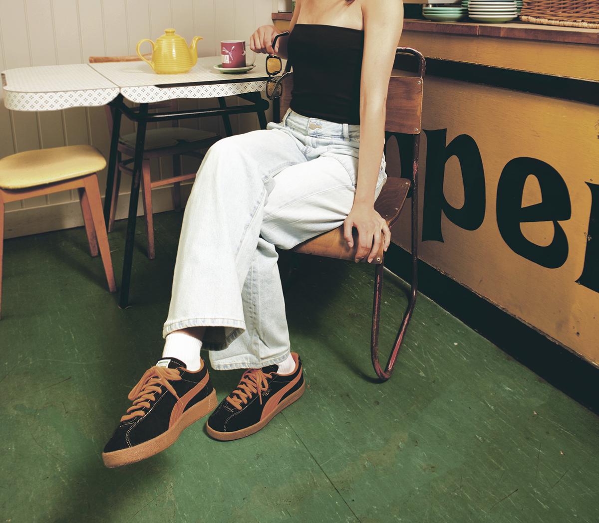 PUMA Delphin Trainers Black Pumpkin Pie - Women's Trainers