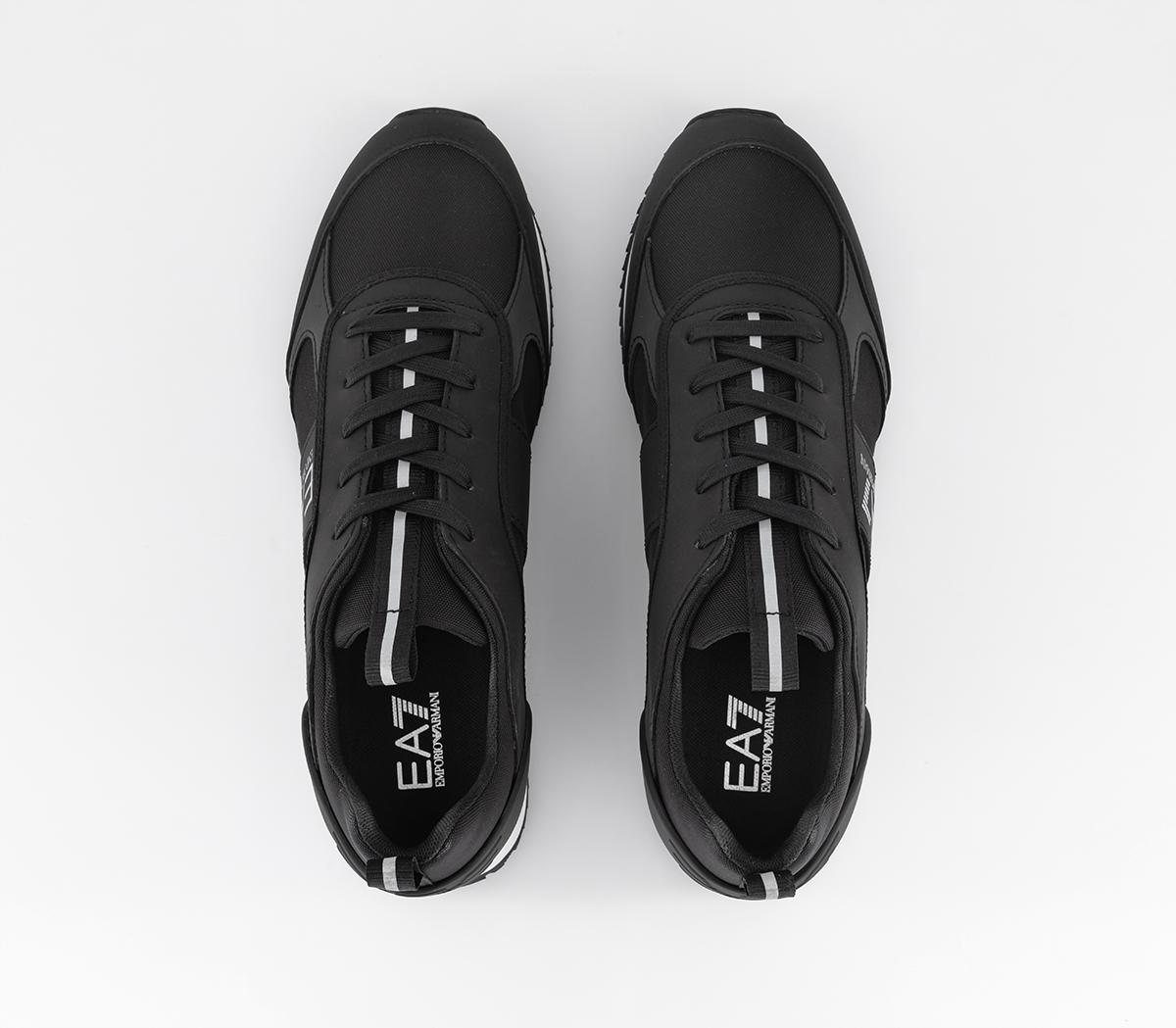 EA7 Emporio Armani EA7 B&W Trainers Black Silver White - Men's Trainers