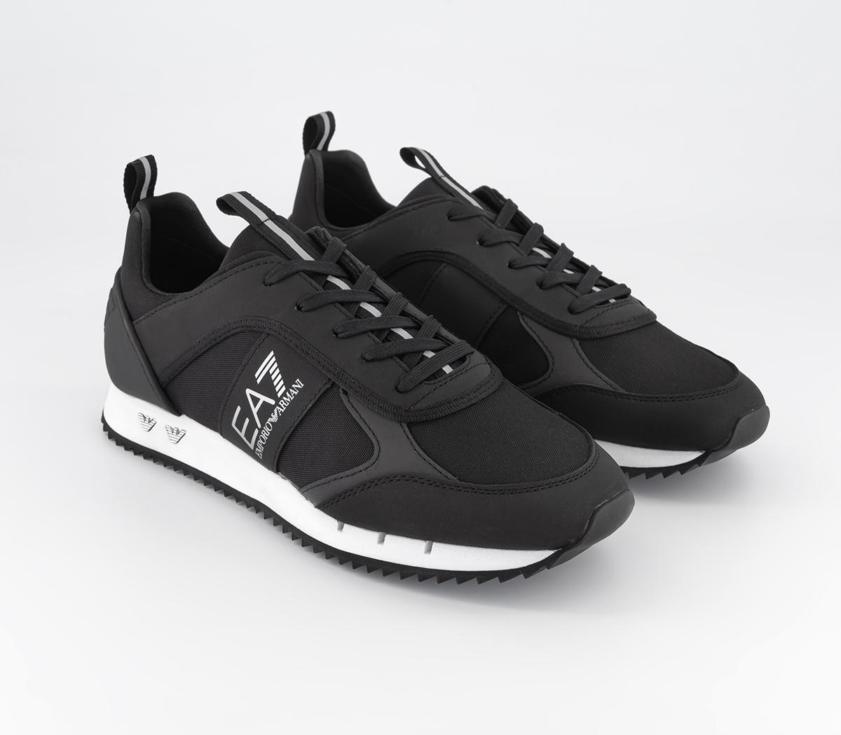 EA7 Emporio Armani EA7 B&W Trainers Black Silver White - Men's Trainers