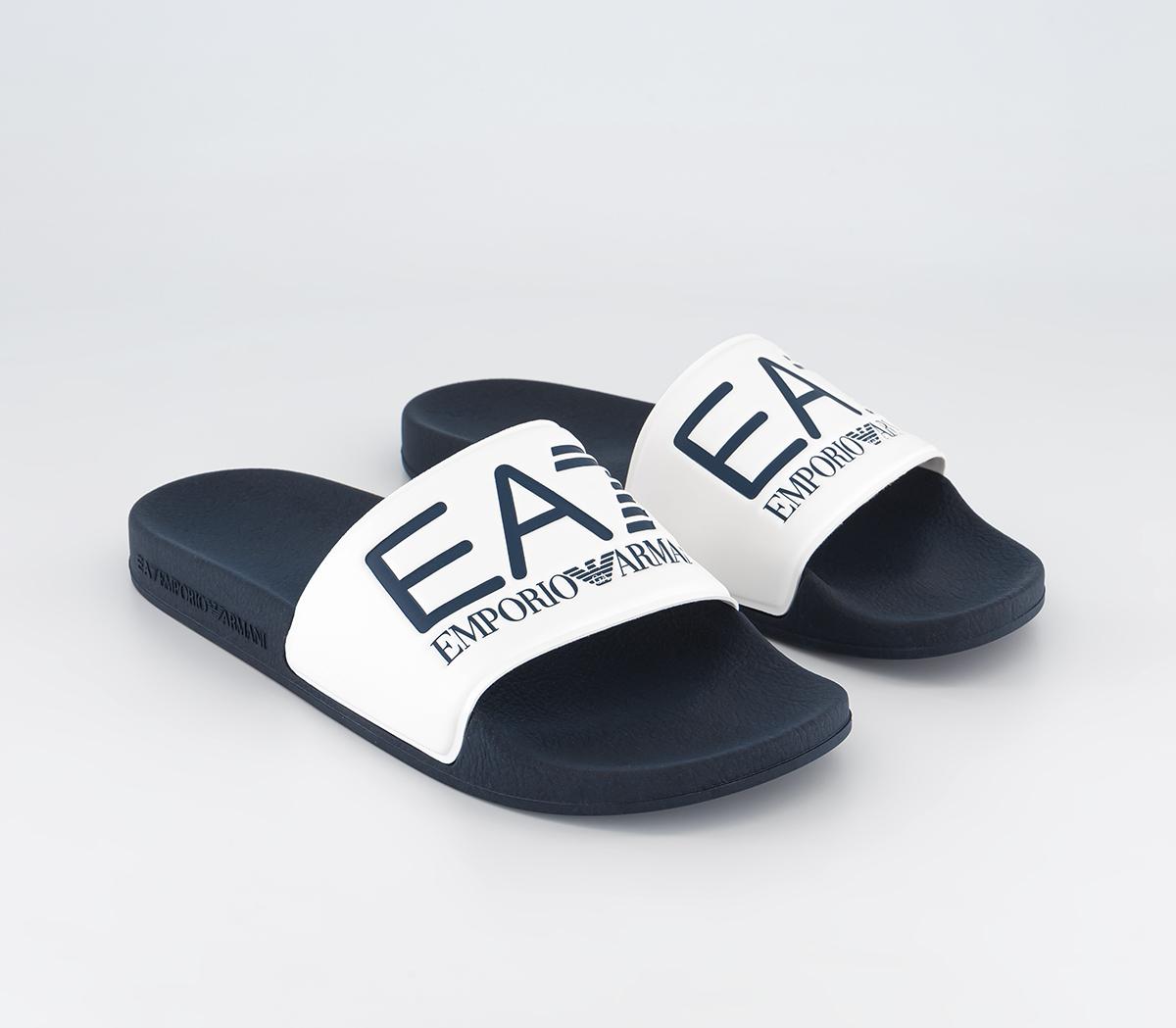 EA7 Emporio Armani EA7 Seaworld Slide White Navy - Men’s Sliders