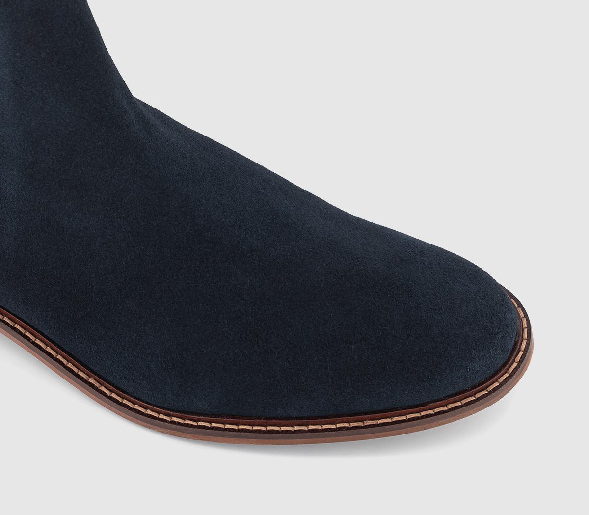 OFFICE Beacon Chelsea Boots Navy Suede - Men’s Boots
