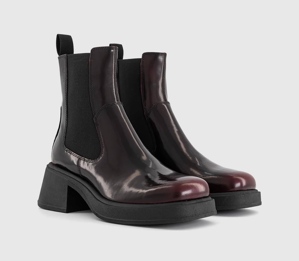 Vagabond Shoemakers Dorah Chelsea Boots Dark Bordo - Women's Ankle Boots