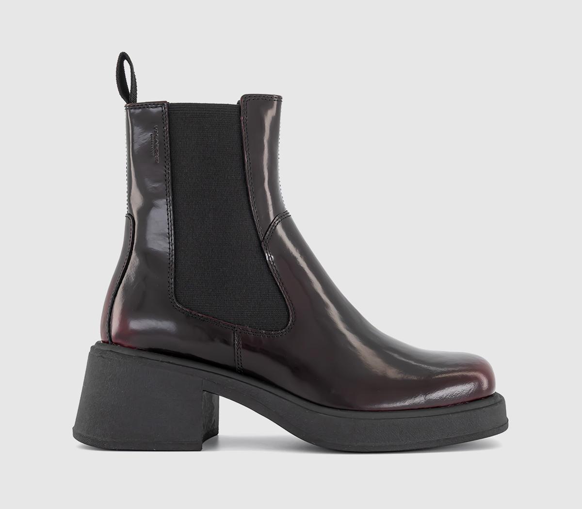 Vagabond Shoemakers Dorah Chelsea Boots Dark Bordo - Women's Ankle Boots