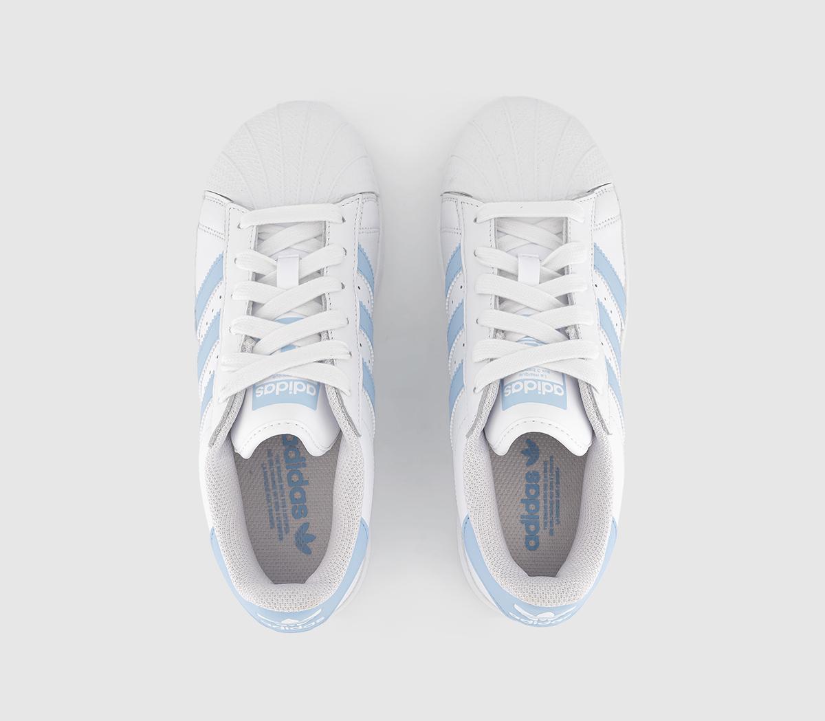adidas Superstar XLG Trainers White Clear Sky White - adidas Superstar