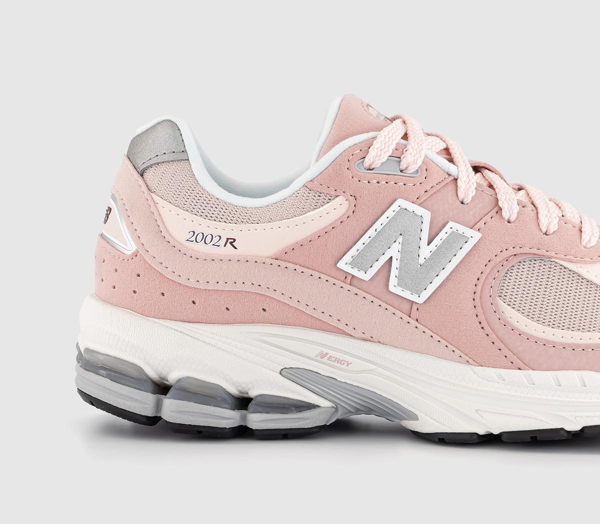 New Balance 2002R Junior Trainers Pink Sand Grey - New Balance 2002R