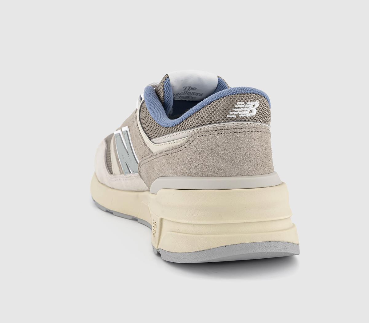 New Balance U997 Trainers Driftwood Blue Grey Cream - Men's Trainers