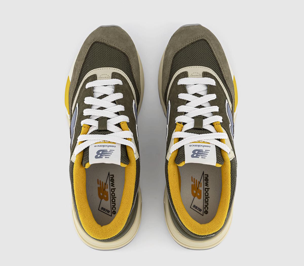 New Balance U997 Trainers Covert Green Cream Yellow - Men's Trainers