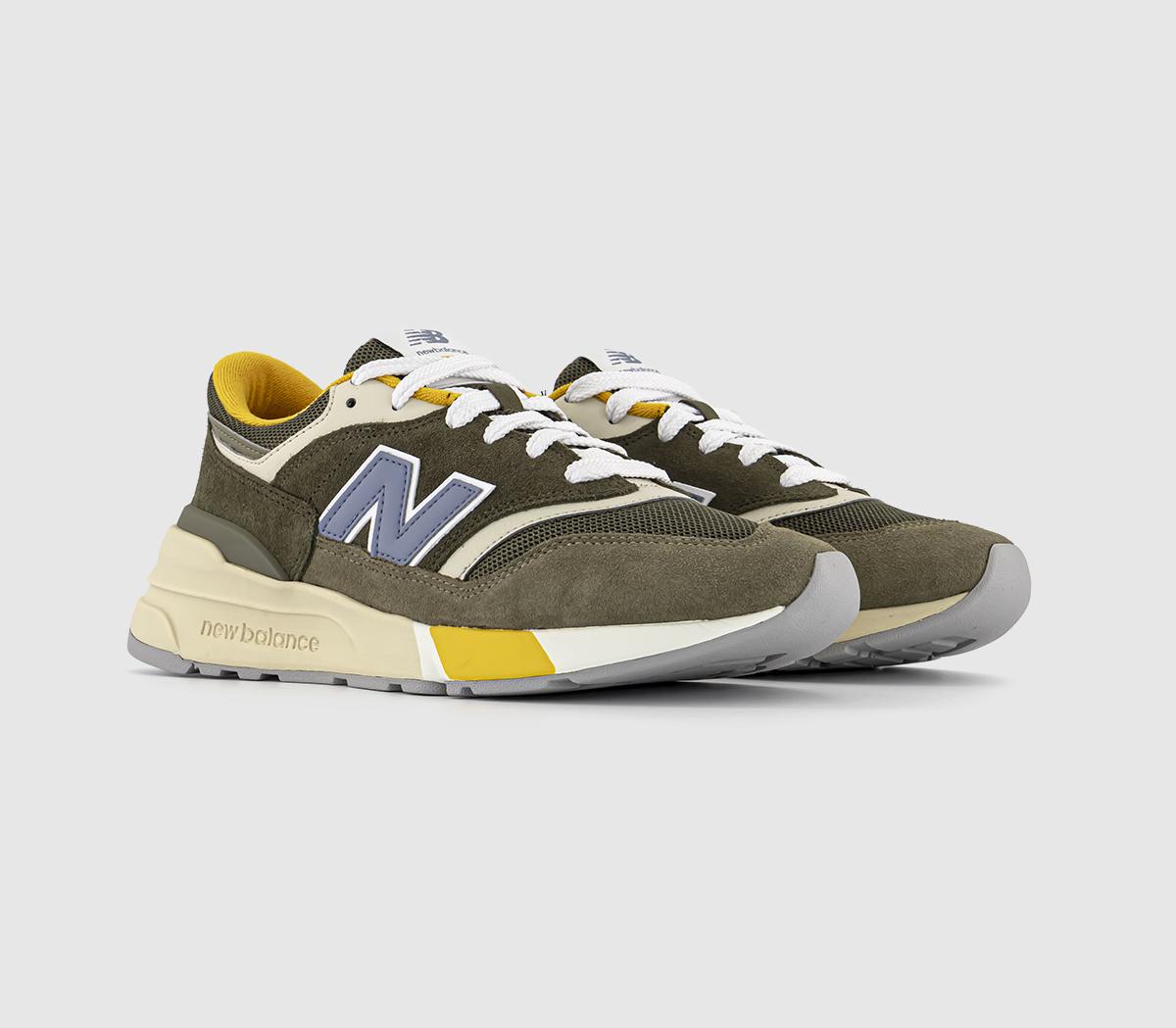 New Balance U997 Trainers Covert Green Cream Yellow - Men's Trainers