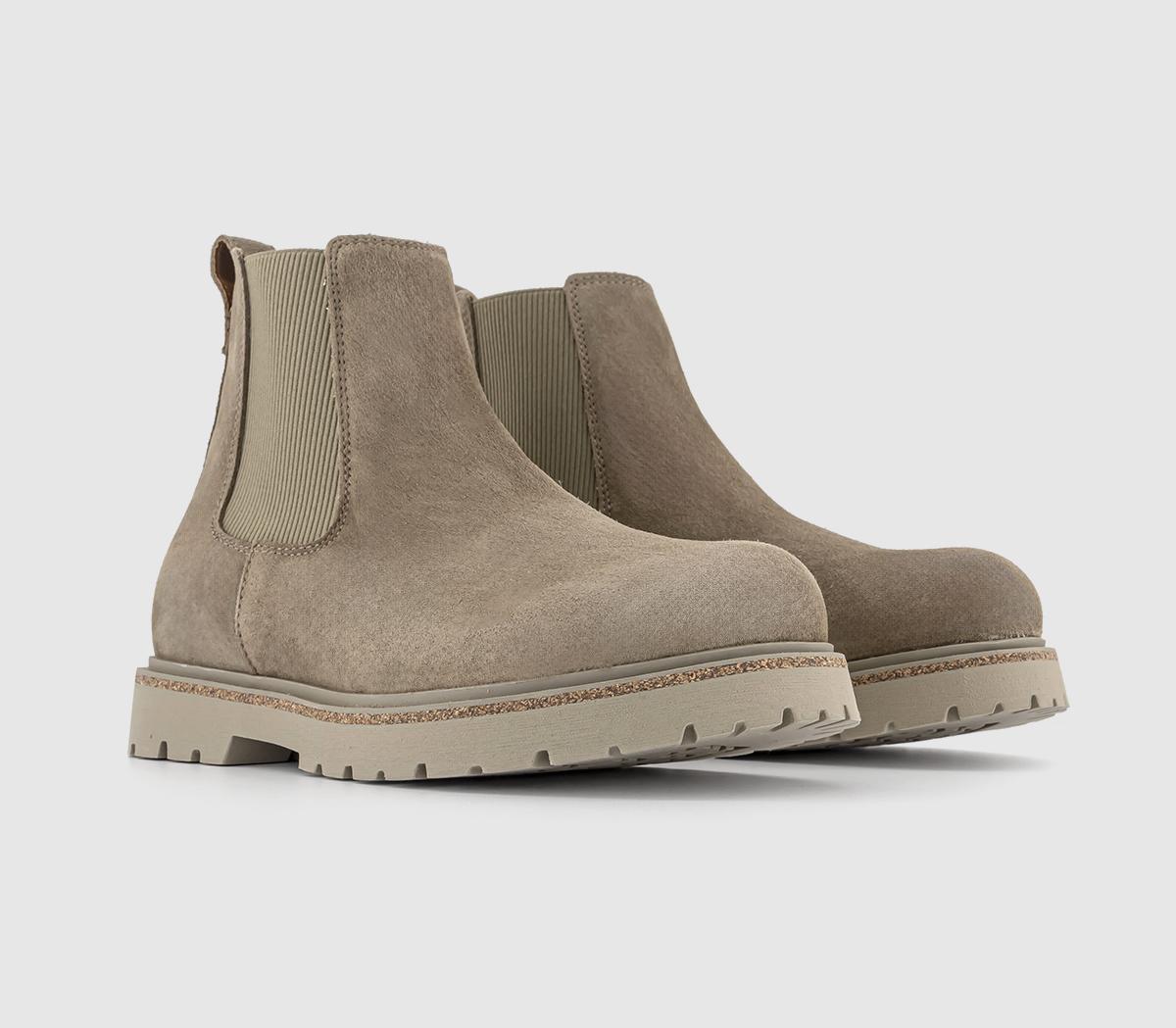 BIRKENSTOCK Highwood Chelsea Boots Taupe - Men's Casual Shoes