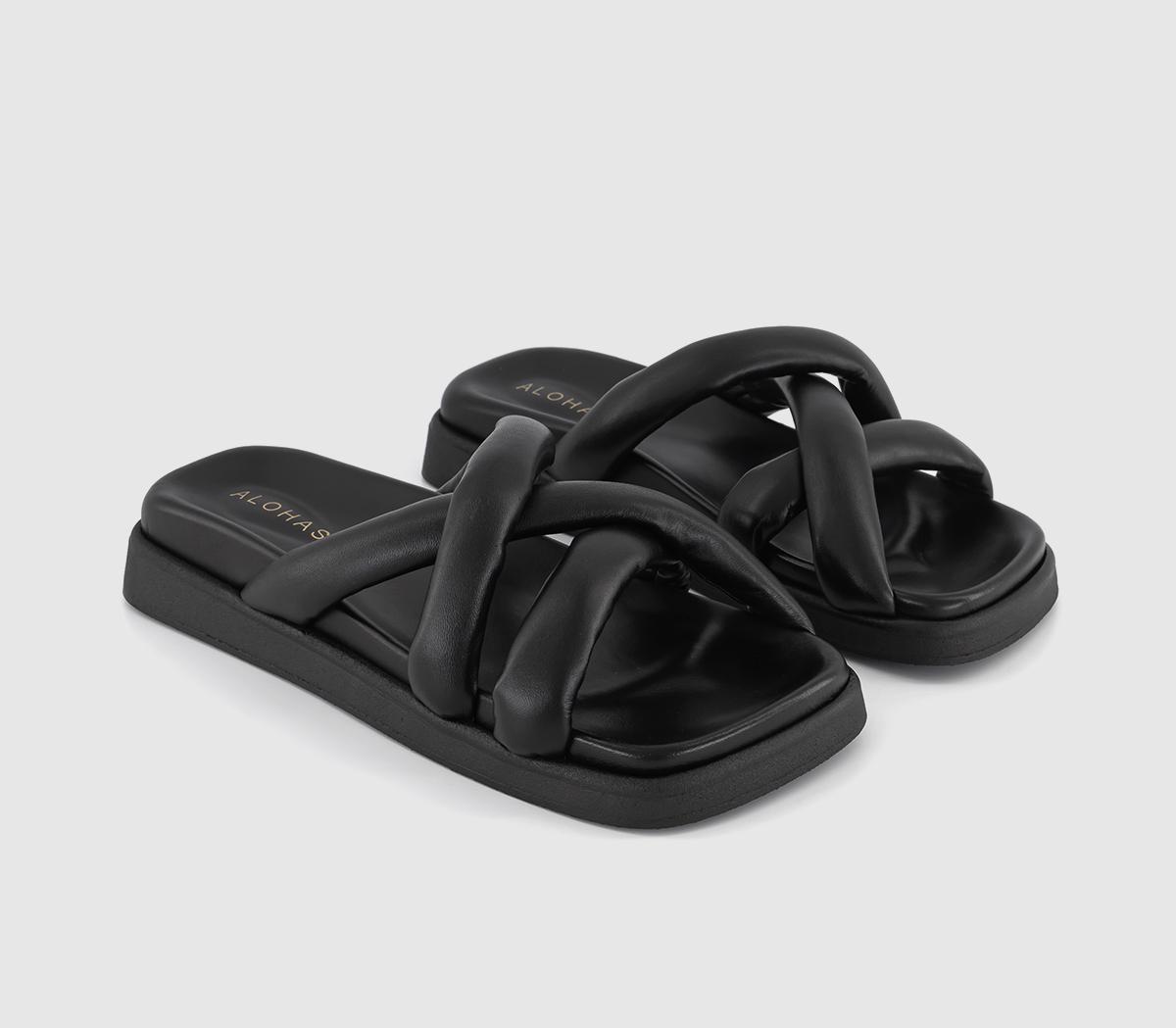 ALOHAS Slip On Cross Sandals Black - Women’s Sandals