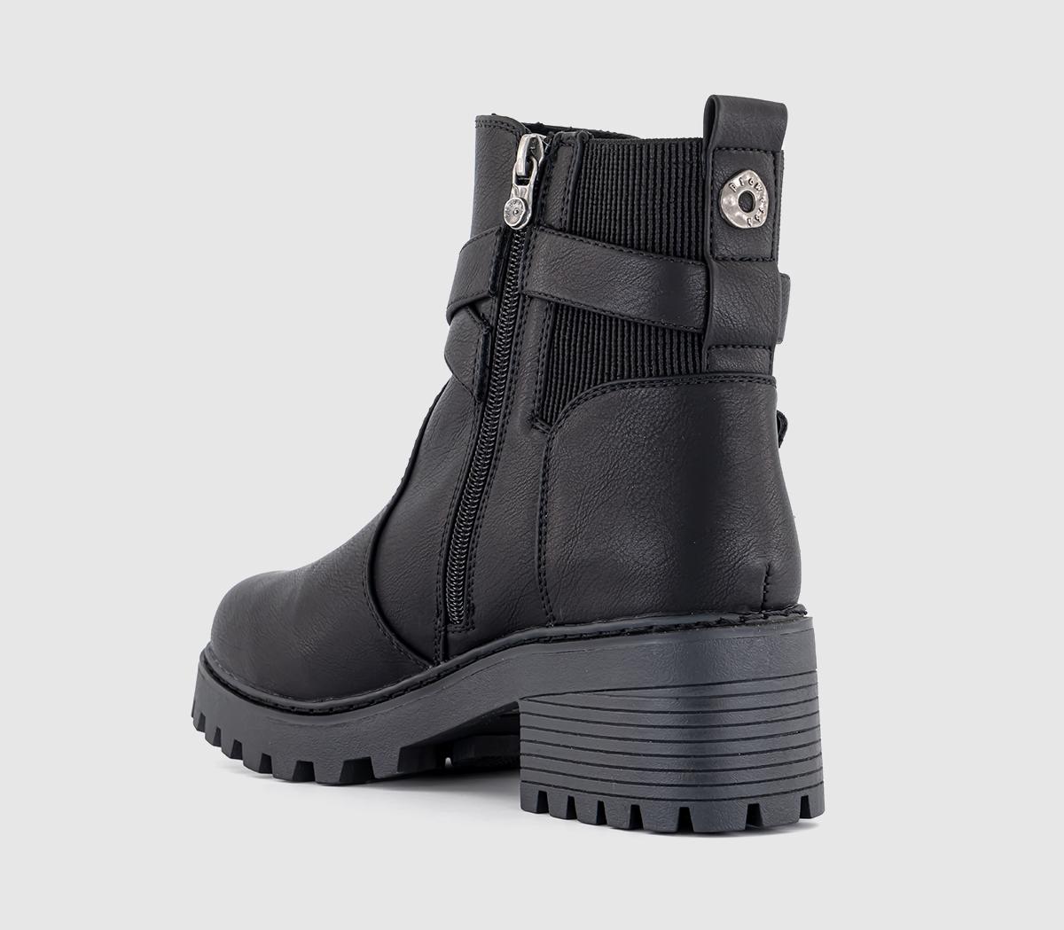 Blowfish Malibu Lifted Buckle Boots Black Local Sheriff - Women's Ankle ...