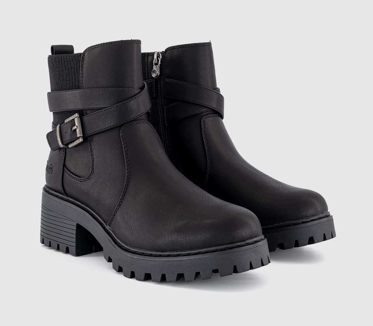Blowfish Malibu Lifted Buckle Boots Black Local Sheriff - Women's Ankle ...
