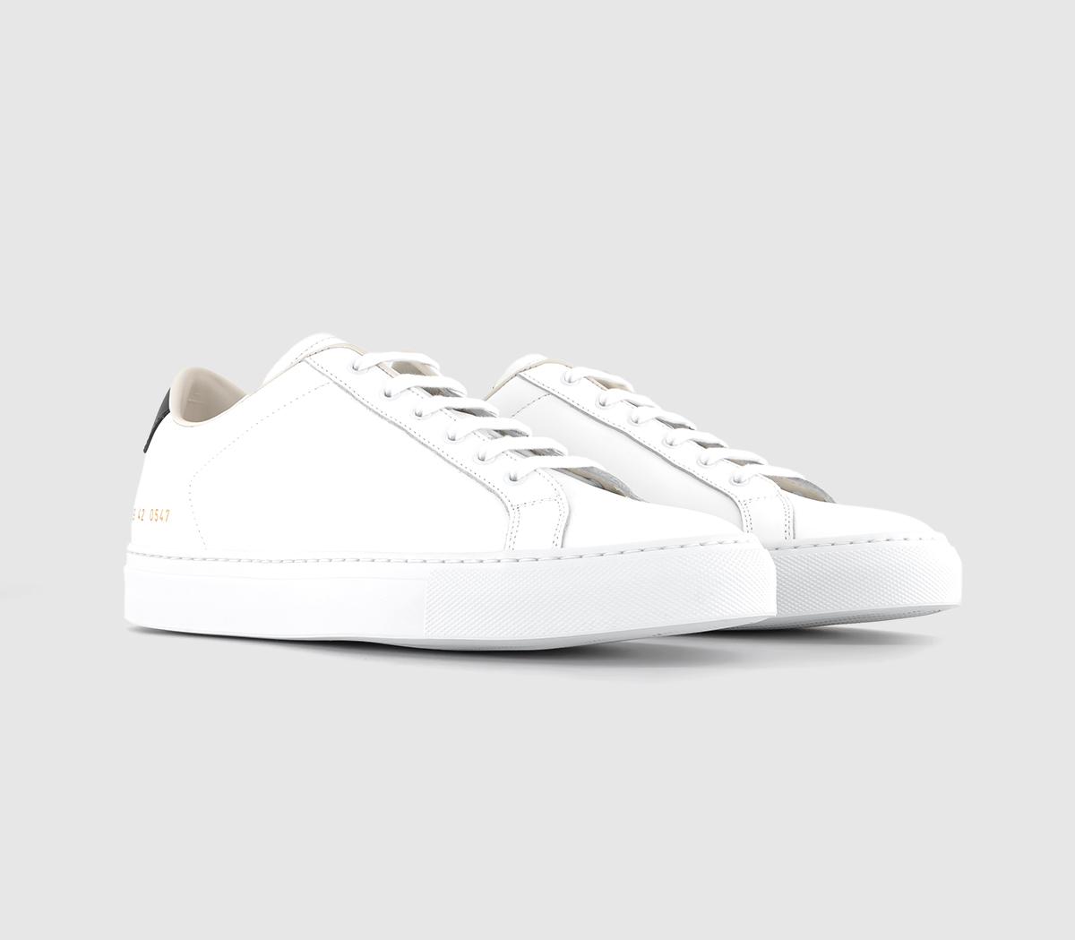 Common Projects Retro Classic Trainers White Black Leather - Men's Trainers