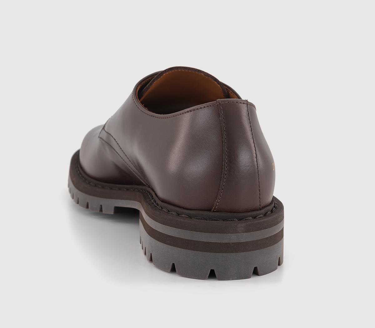 Common Projects Officers Derby Shoes Brown Leather - Men's Shoes & Trainers