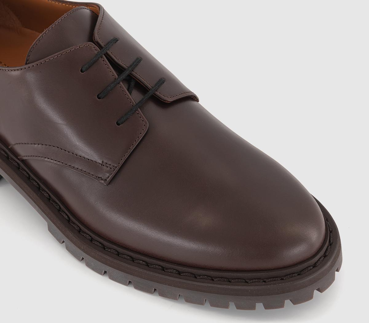 Common Projects Officers Derby Shoes Brown Leather - Men's Shoes & Trainers