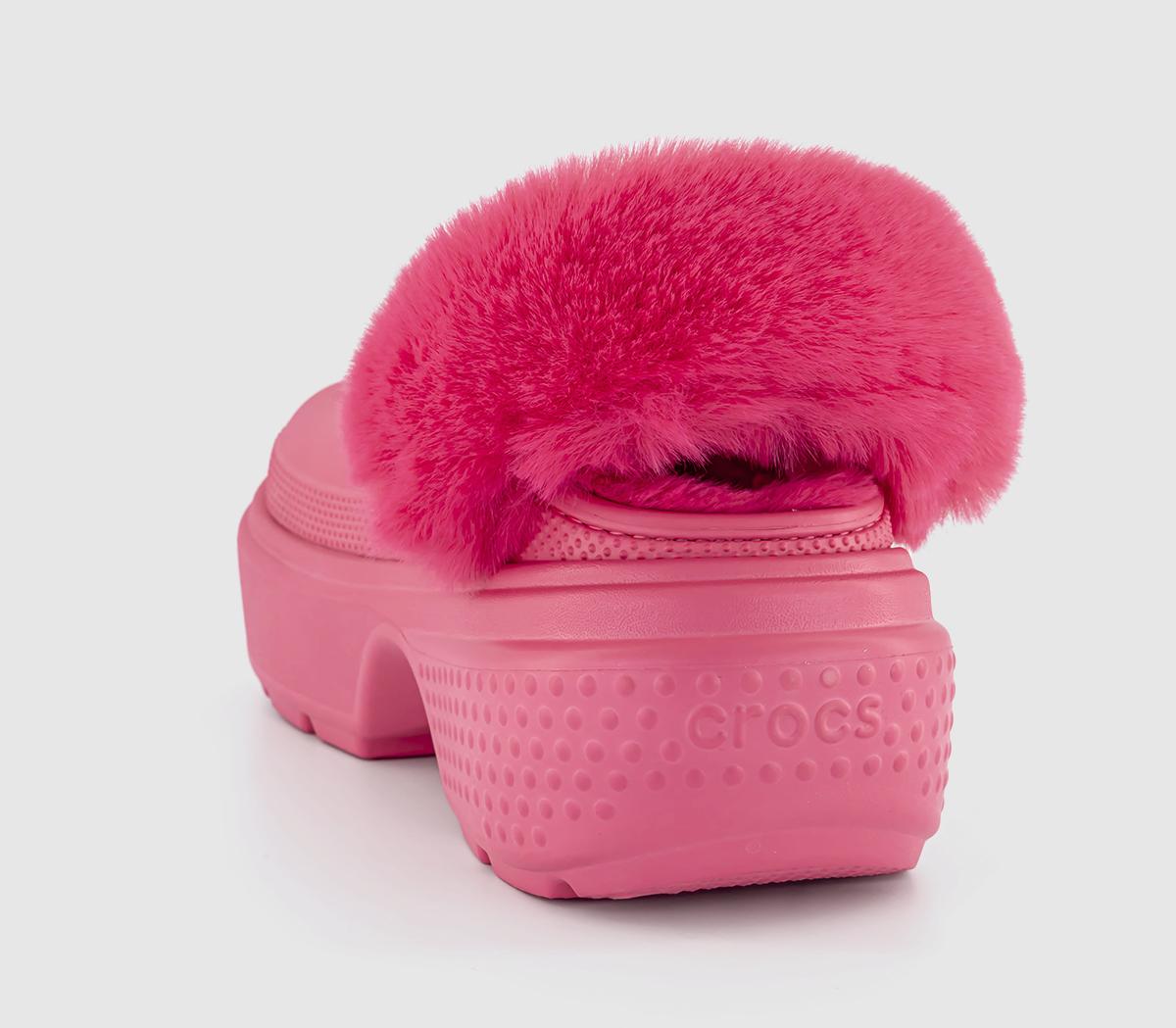 Crocs Stomp Lined Clogs Hyper Pink - Classic Lined Crocs