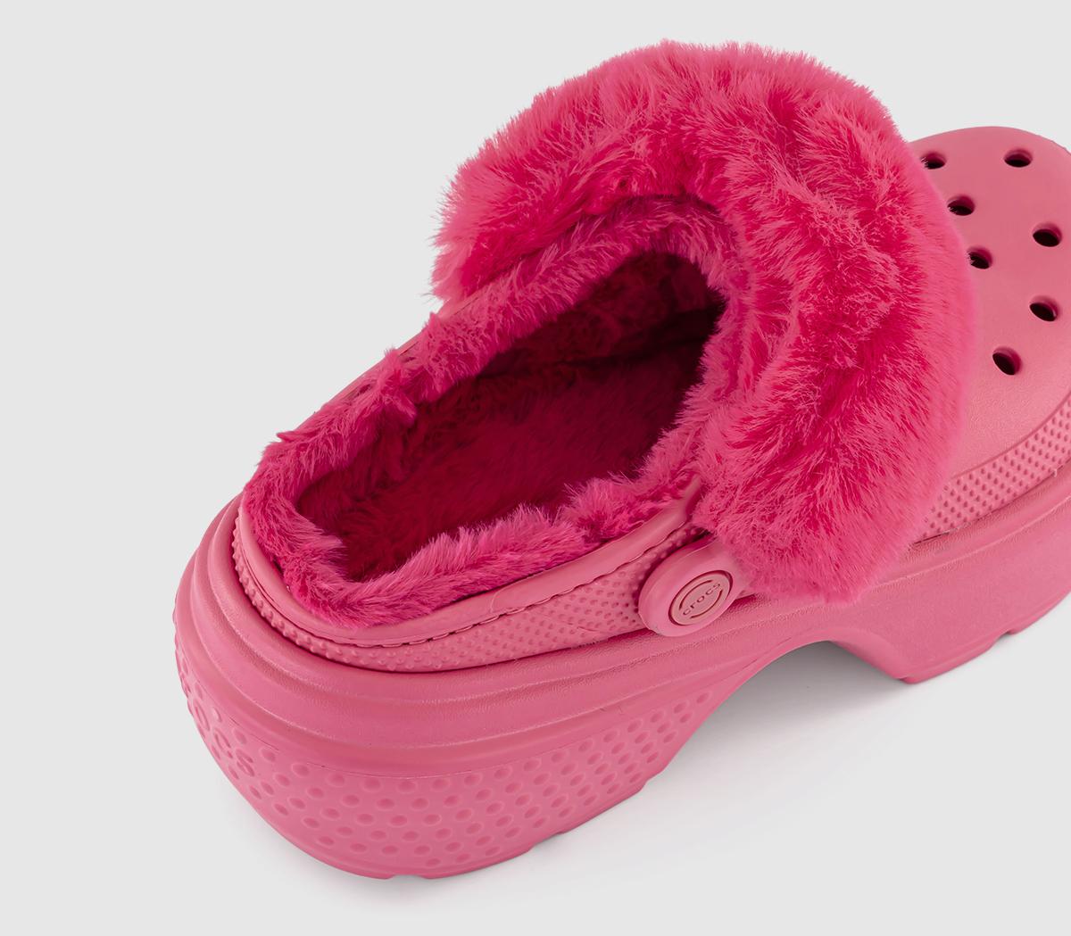 Crocs Stomp Lined Clogs Hyper Pink - Classic Lined Crocs
