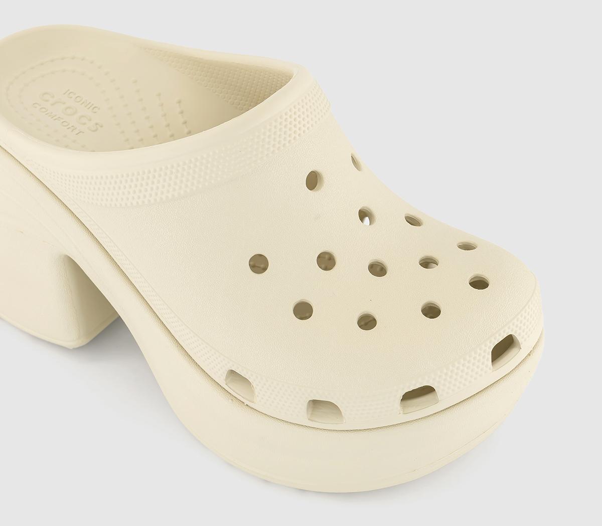 Crocs Classic Siren Clogs Bone - Mid Heels