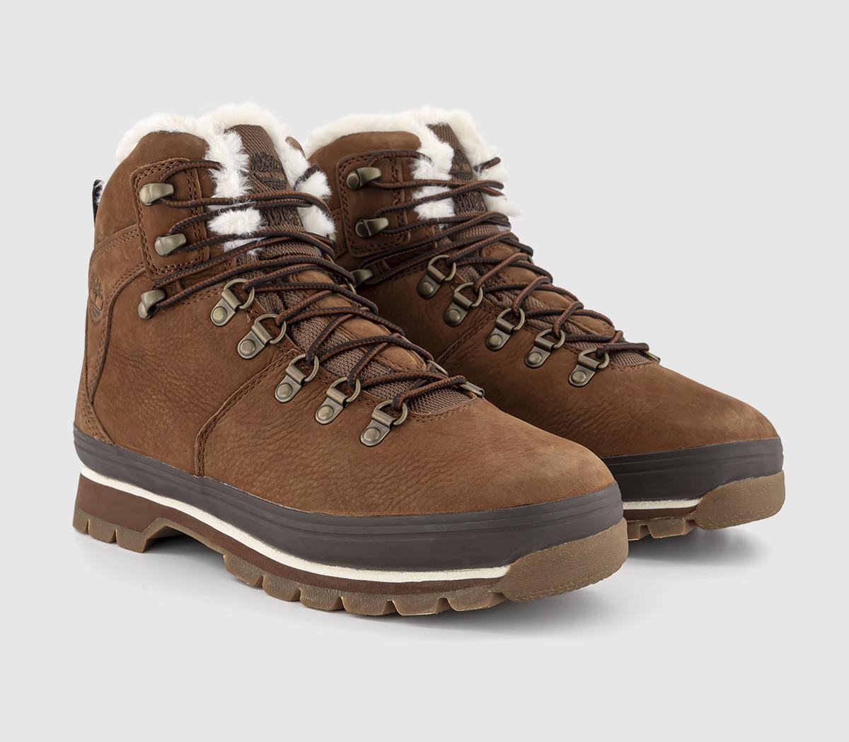 Timberland Euro Hiker Warm Lined Boots Rust - Women's Ankle Boots