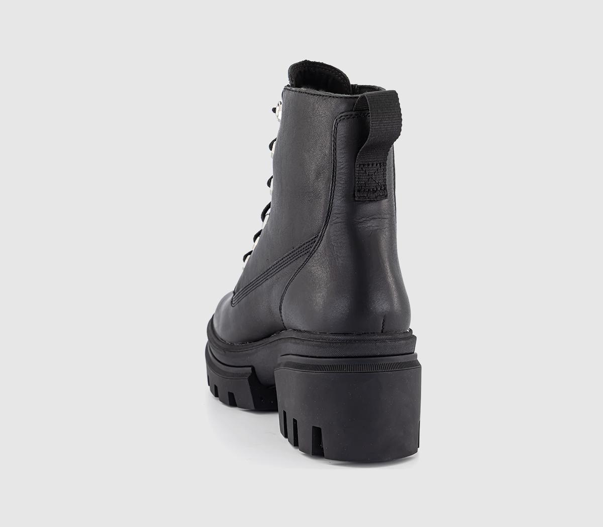 Timberland Everleigh 6 Inch Lace Up Boots Black Full Grain - Women's ...