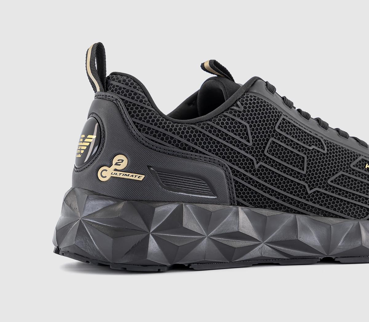 EA7 Emporio Armani Ultimate C2 Kombat Triple Black Gold - Men's Trainers