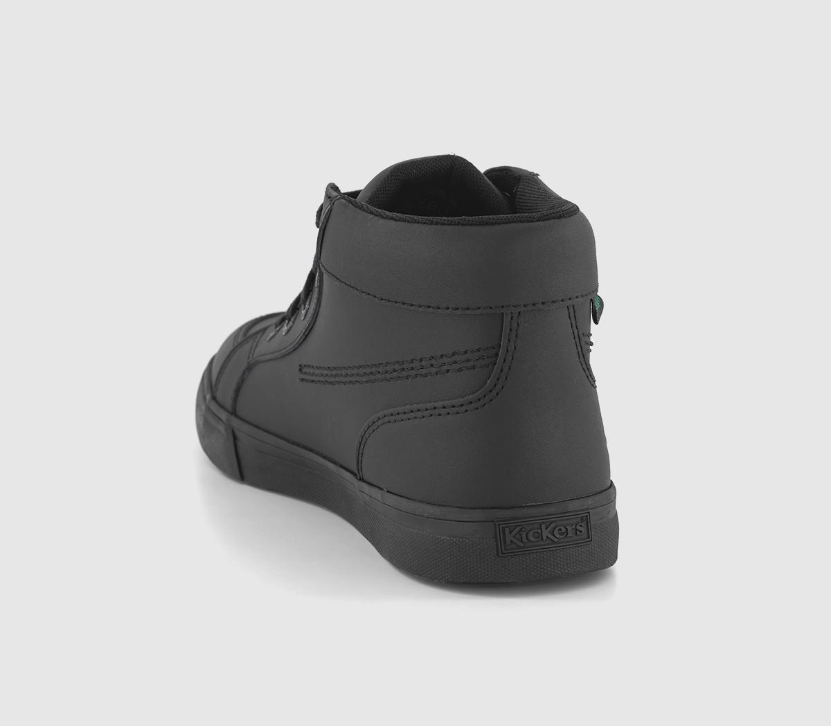 Kickers Tovni High Youth Shoes Black - School Shoes and Accessories